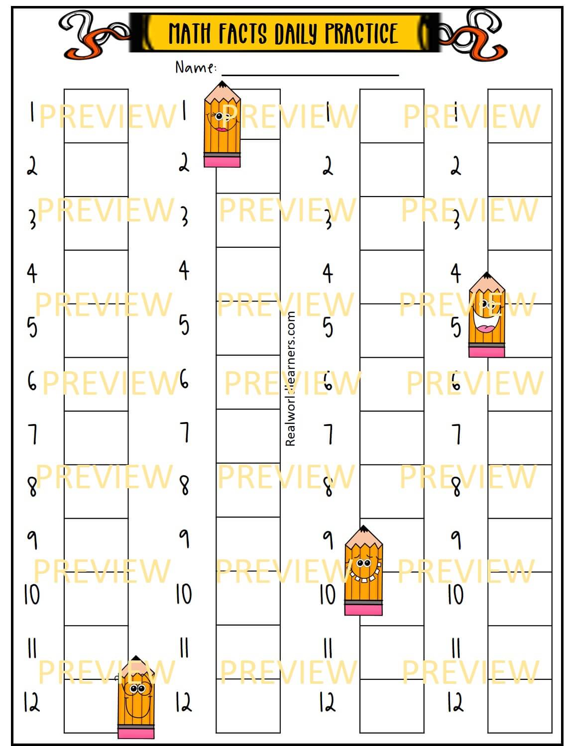 Daily Skills Practice Templates ⋆ R.E.A.L.-World Learners