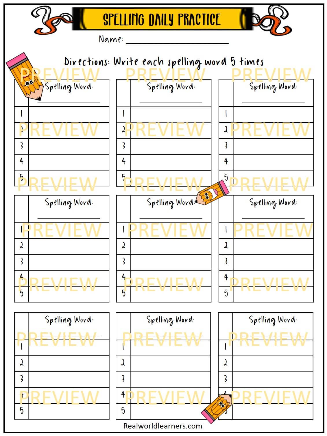 Daily Skills Practice Templates ⋆ R.E.A.L.-World Learners