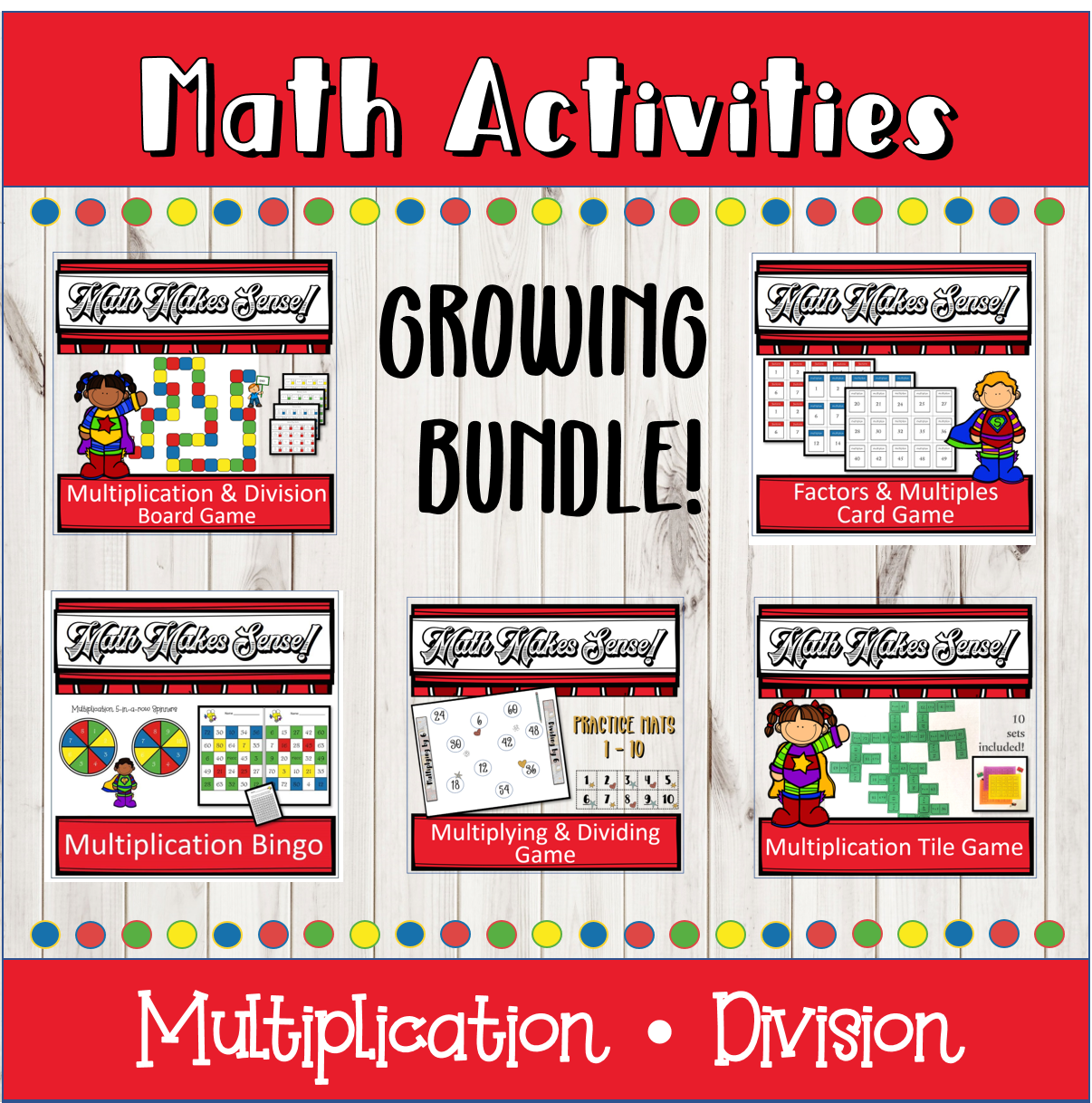 Sample of Monthly Math for Fun activity sets ⋆ R.E.A.L.-World Learners
